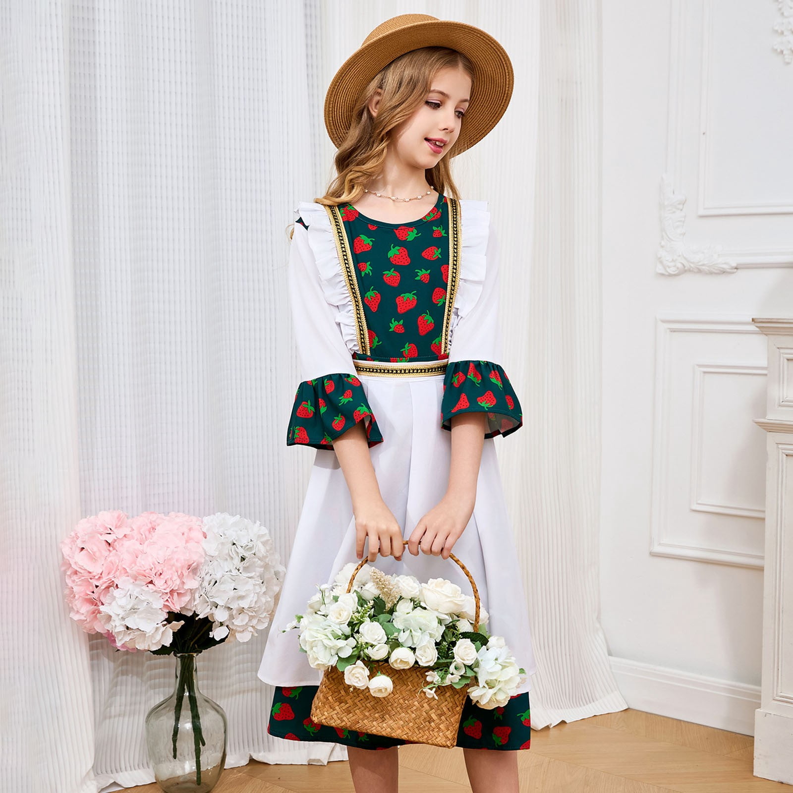 Toddler Girl Dress Vintage Cute Fashion Field Party Roleplay Long ...