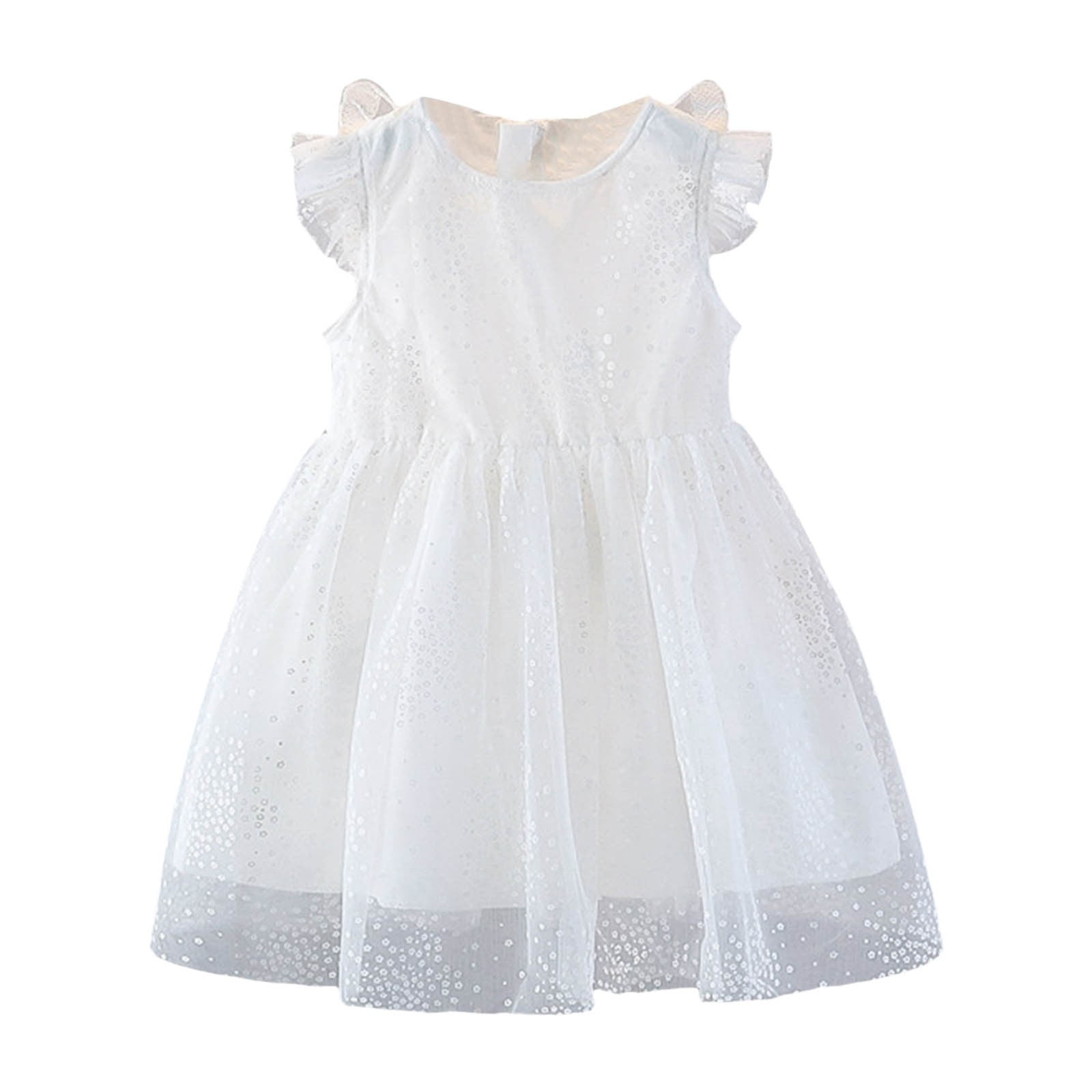 Toddler Girl Dresses 4T Butterfly Dress Tutu Ruffle Sleeveless Dresses ...