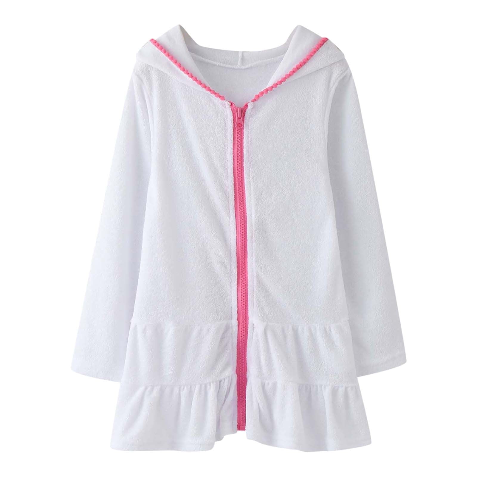 Toddler Girl Dresses Child Swim Cover Up Kids Swimsuit Coverup Zip Up ...