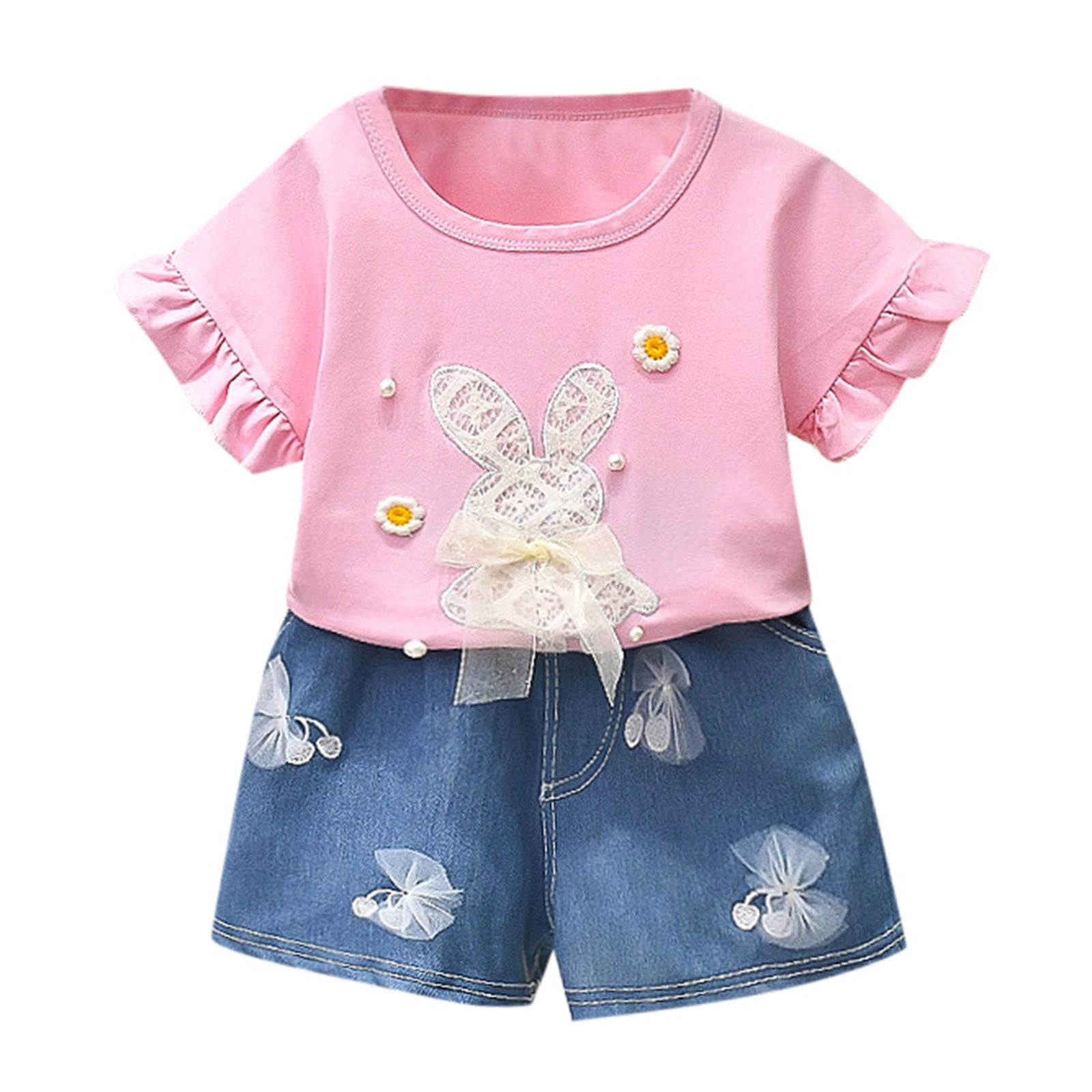 Toddler Girl Easter Clothes Baby Girl Summer Outfits Cute Bunny Bow ...
