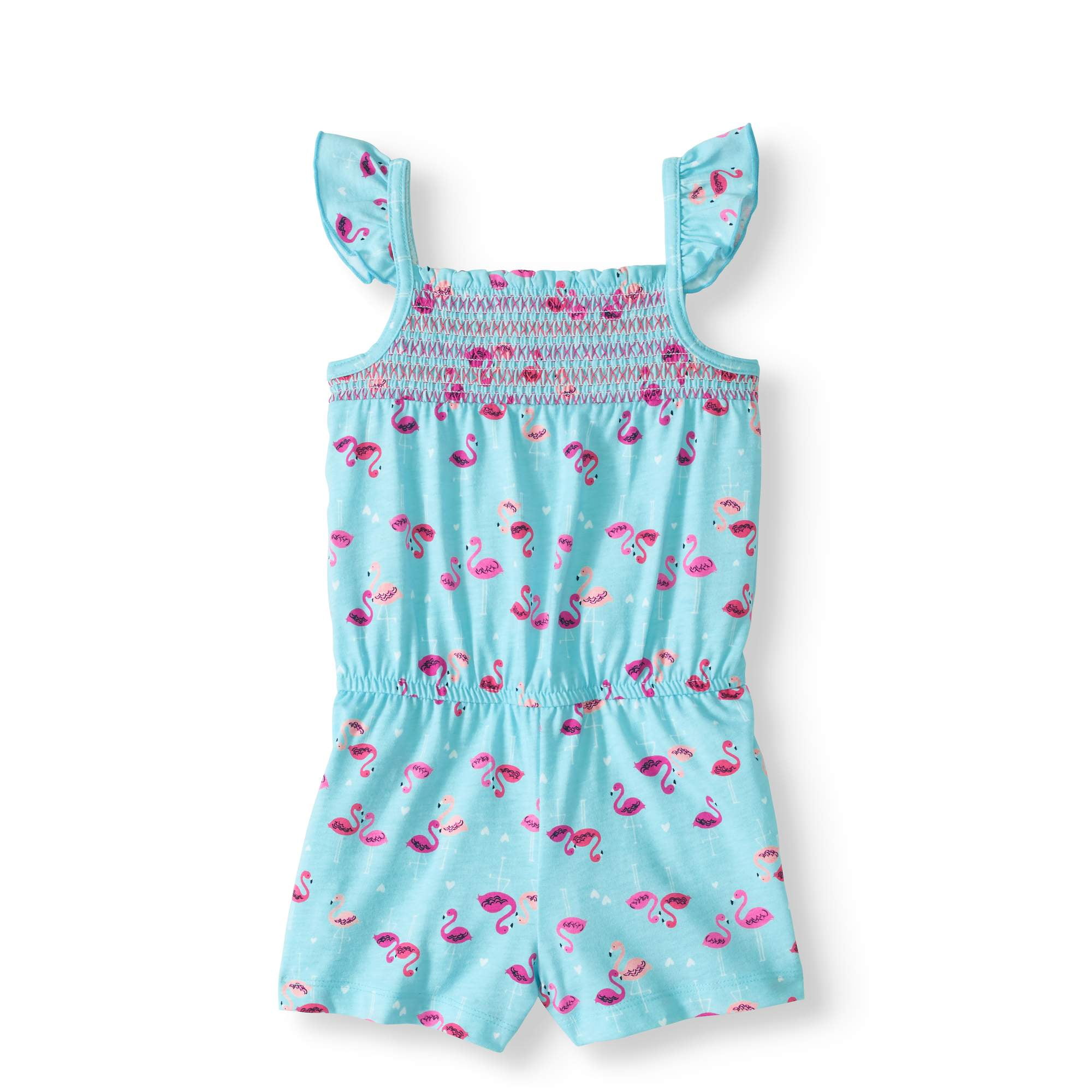 Toddler Girl Flutter Sleeve Knit Romper - Walmart.com