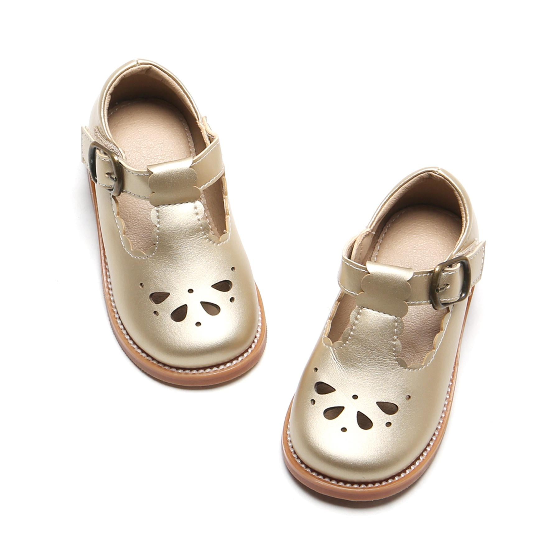 Toddler Girl Gold Mary Jane Dress Shoes Size 10 - Little Girl Oxford ...