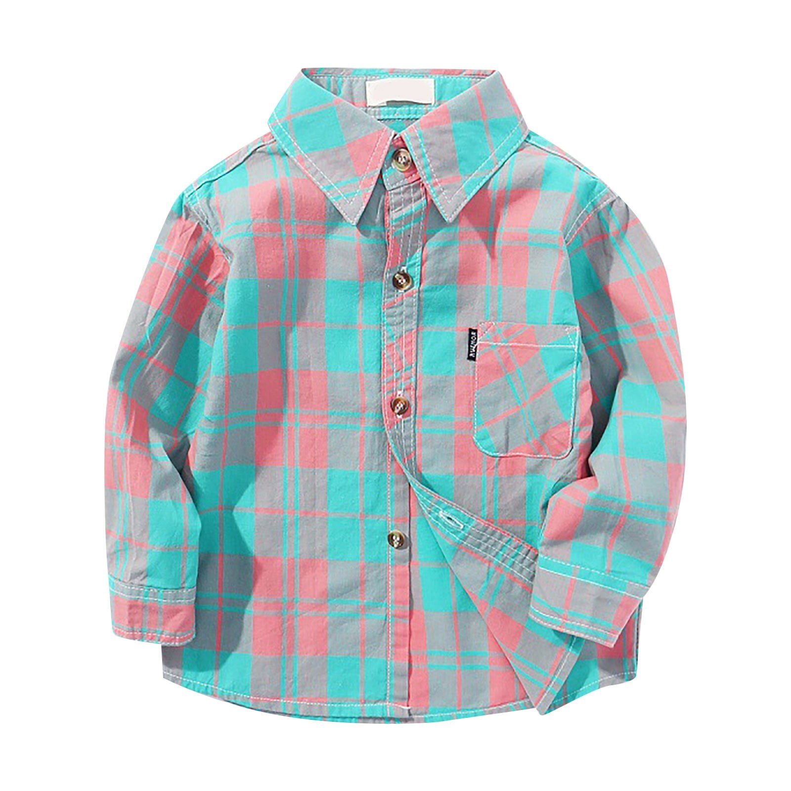 Toddler Girl Long Sleeve Shirt Girls Fall Shirts Girls' Flannel Plaid ...