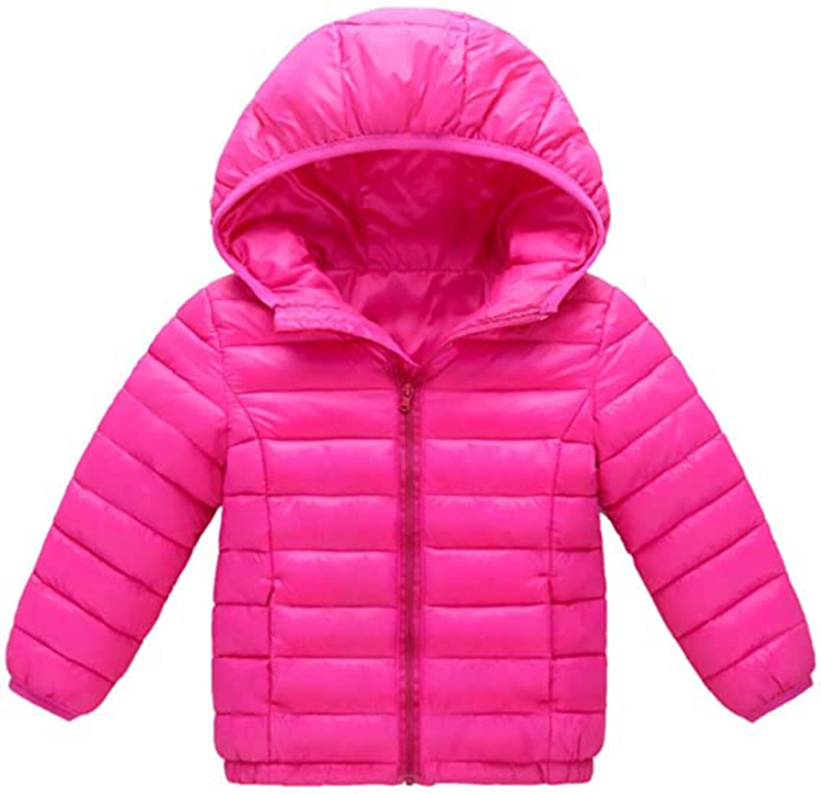 Toddler Girl Outerwear Coat Winter Long Sleeve Hooded Puffer Jackets ...