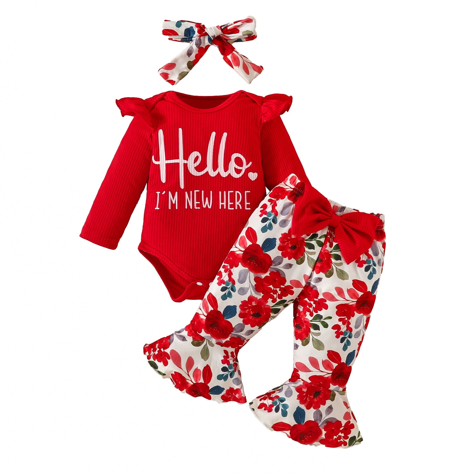 Toddler Girl Outfit Cute Baby Autumn Long Sleeve Letters Bodysuit ...
