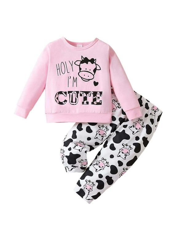 Coerni Toddler Baby Girl Clothes 3 6 9 12 18 24 Months Fall Outfits Solid Long Sleeve Sweatshirt ...