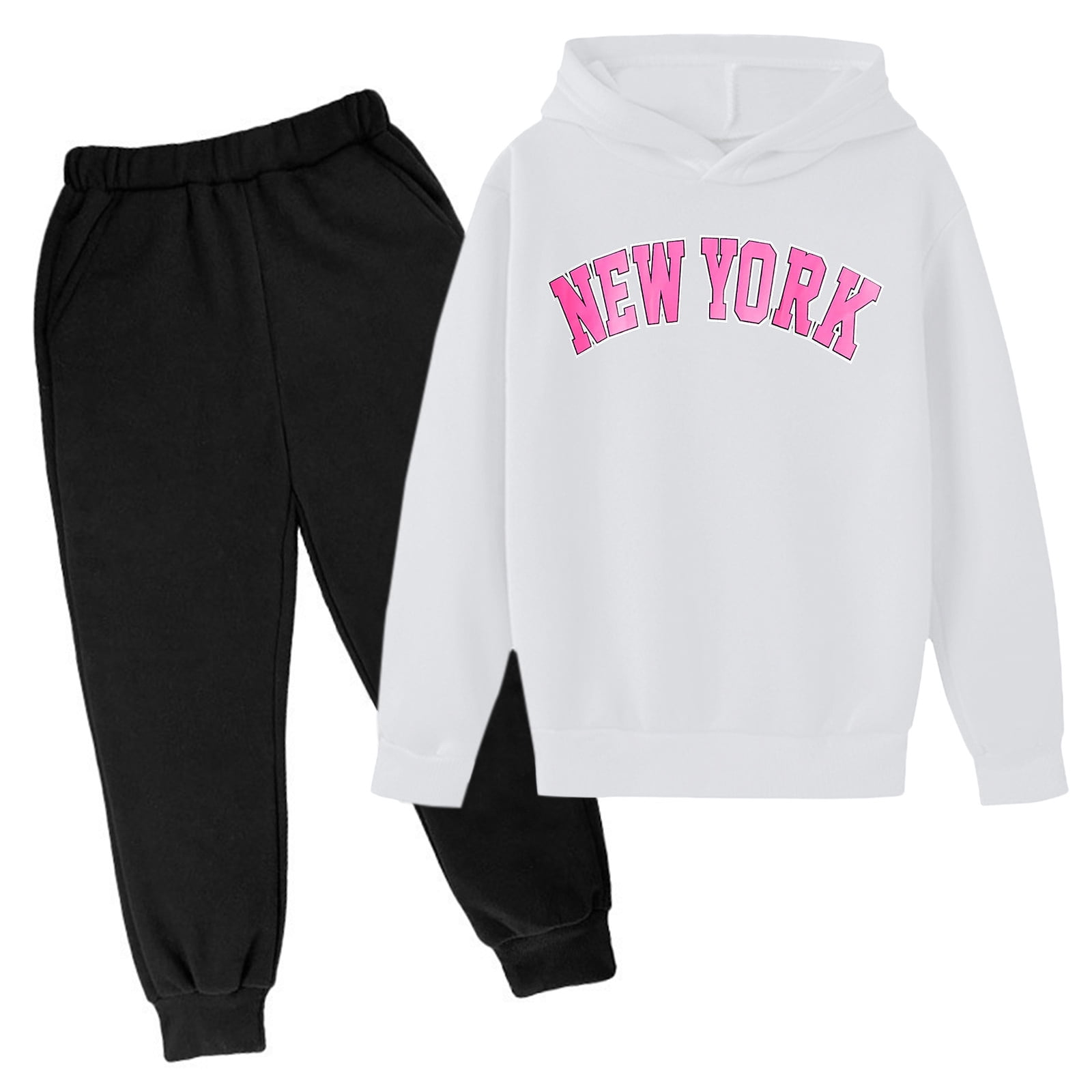 Toddler Girl Sets 2T Kids Letter Print Hoodie And Sweatpants Set For ...