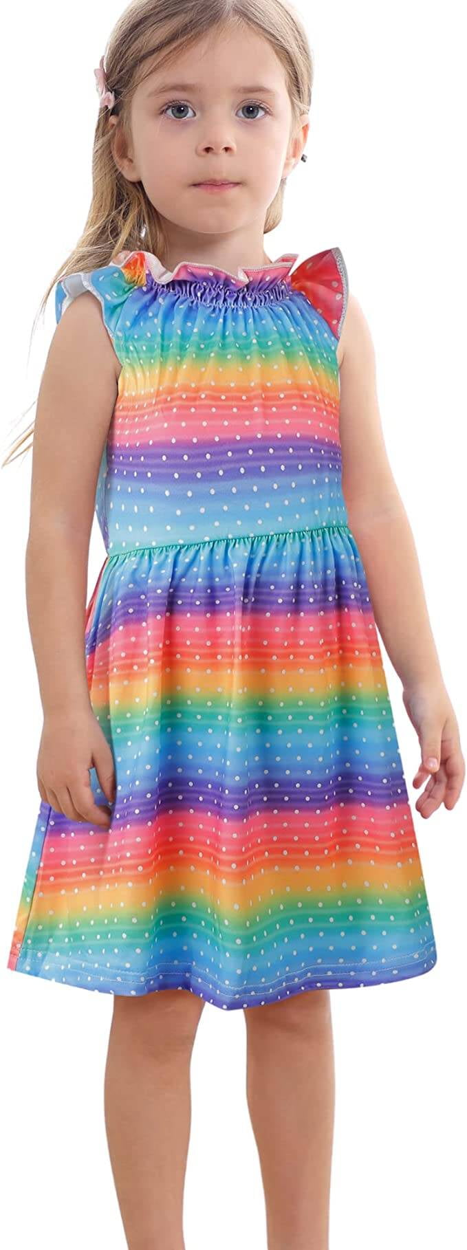 Toddler Girl Spring Dress A-line Sleeveless Dresses 2T (Mermaid-267 ...