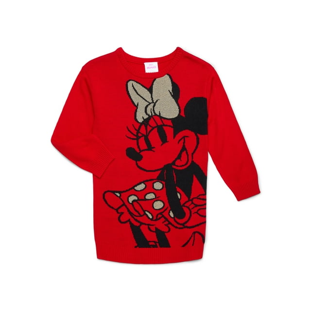 Disney Minnie Mouse Toddler Girls Sweater Dress, Sizes 12 Months-5T ...
