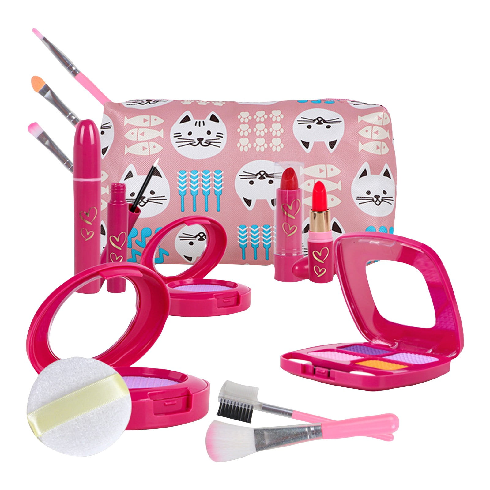 Toddler Girl Toys, Basic Pretend Makeup Kit for Girls, Kids Play Makeup ...