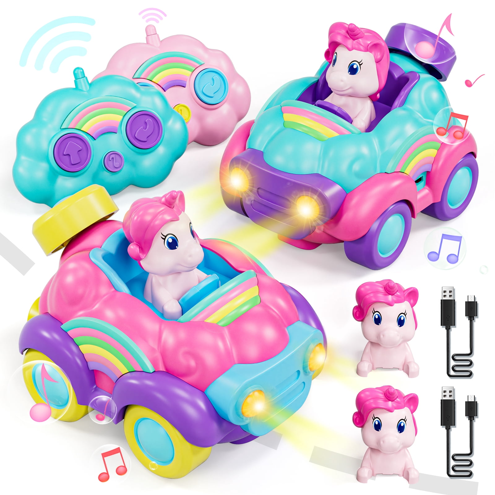Toddler Girl Toys, Rechargeable Remote Control Car for Toddlers Ages 2 ...