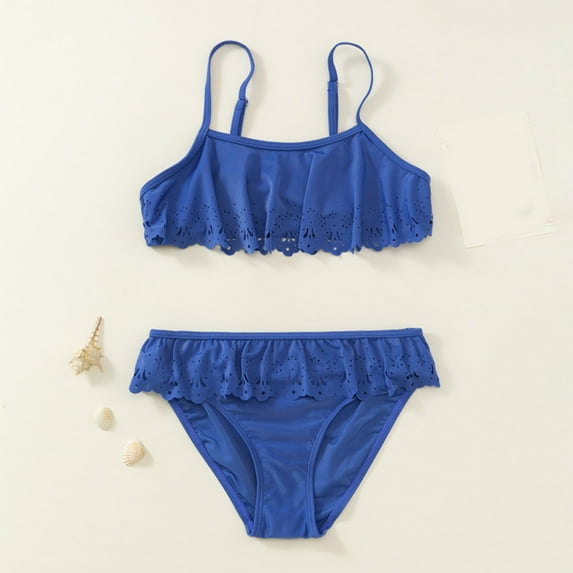 Toddler Girl Two Piece Swimsuit Set Sporty High Waist Bikini for Beach ...