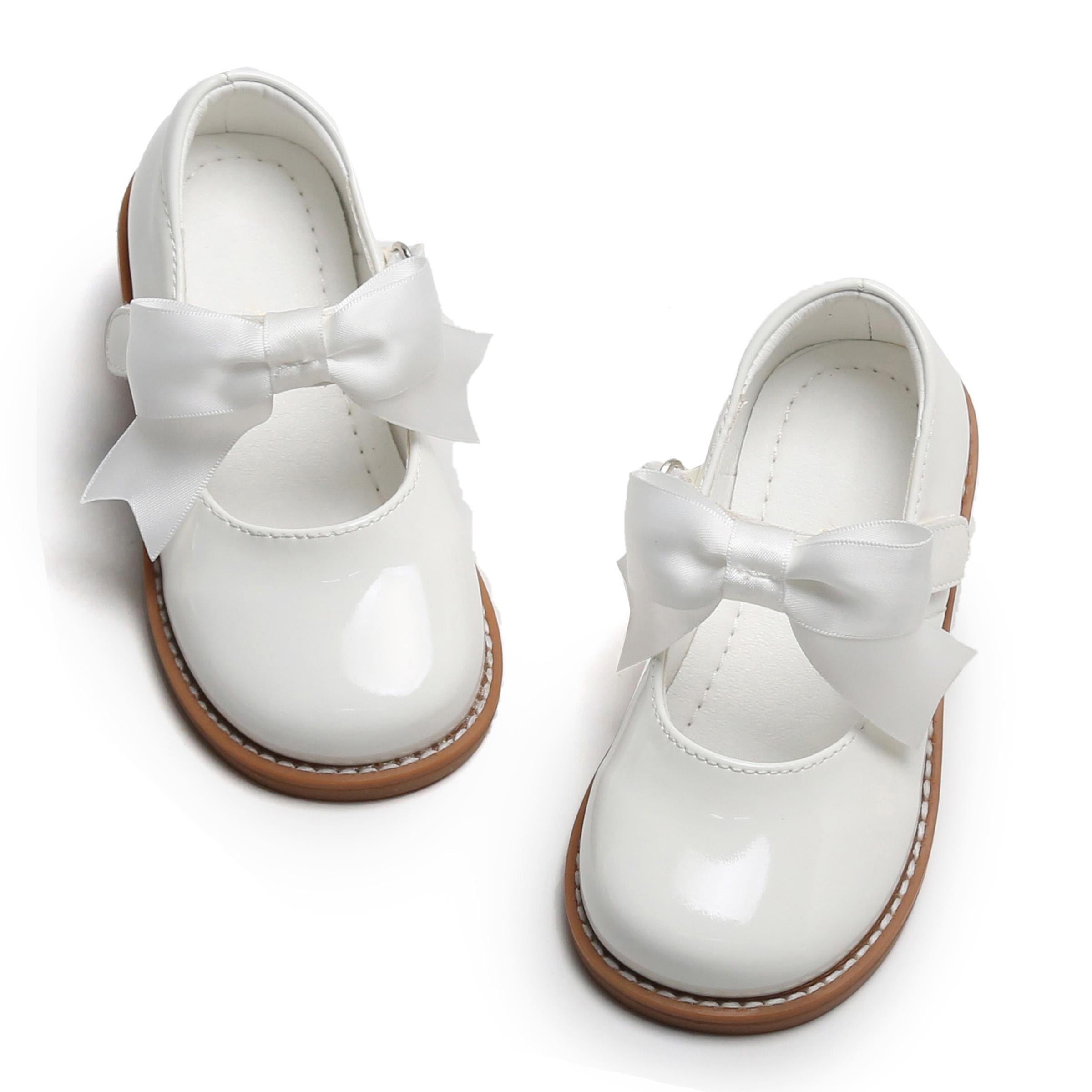 Toddler Girl White Mary Jane Dress Shoes Size 6 - Little Girl Oxford ...
