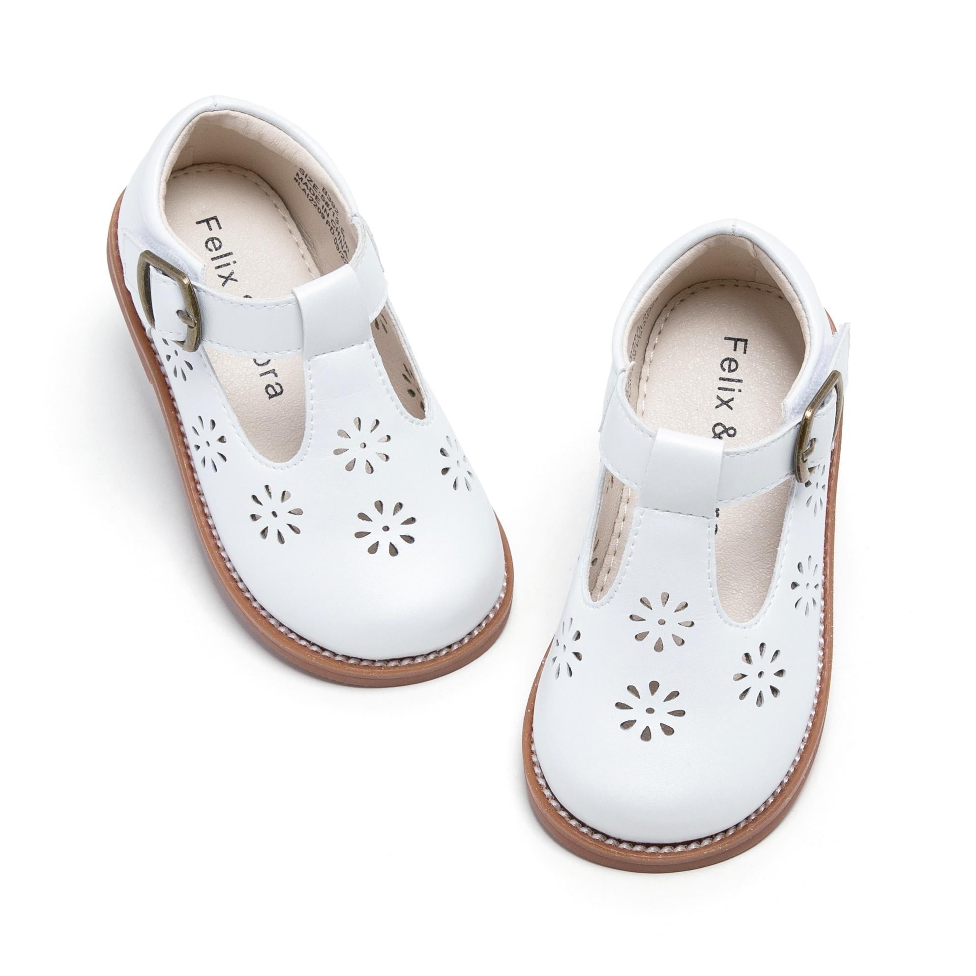 Toddler Girl White Mary Jane Dress Shoes Size 7 - Little Girl Oxford ...