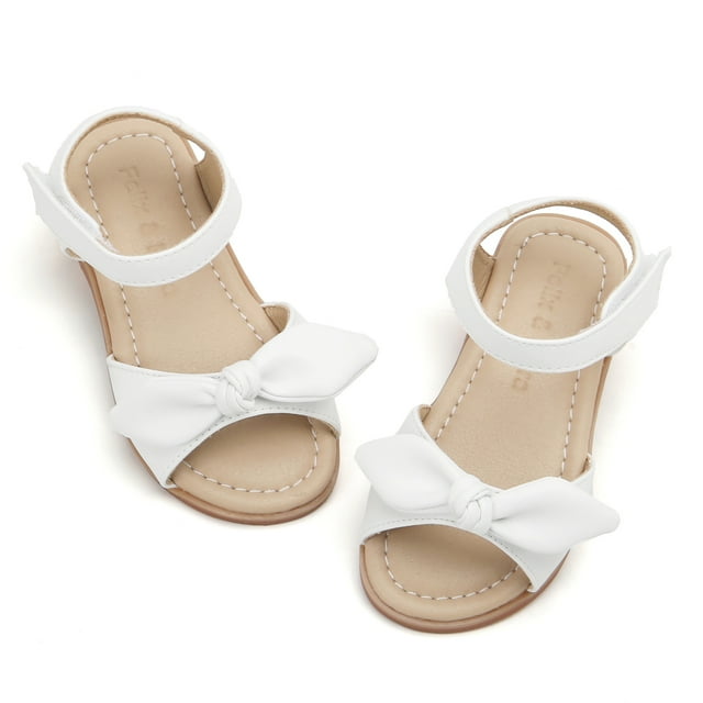 Toddler Girl White Sandals Size 8 Easter Flower Girl Dress Shoes Open ...