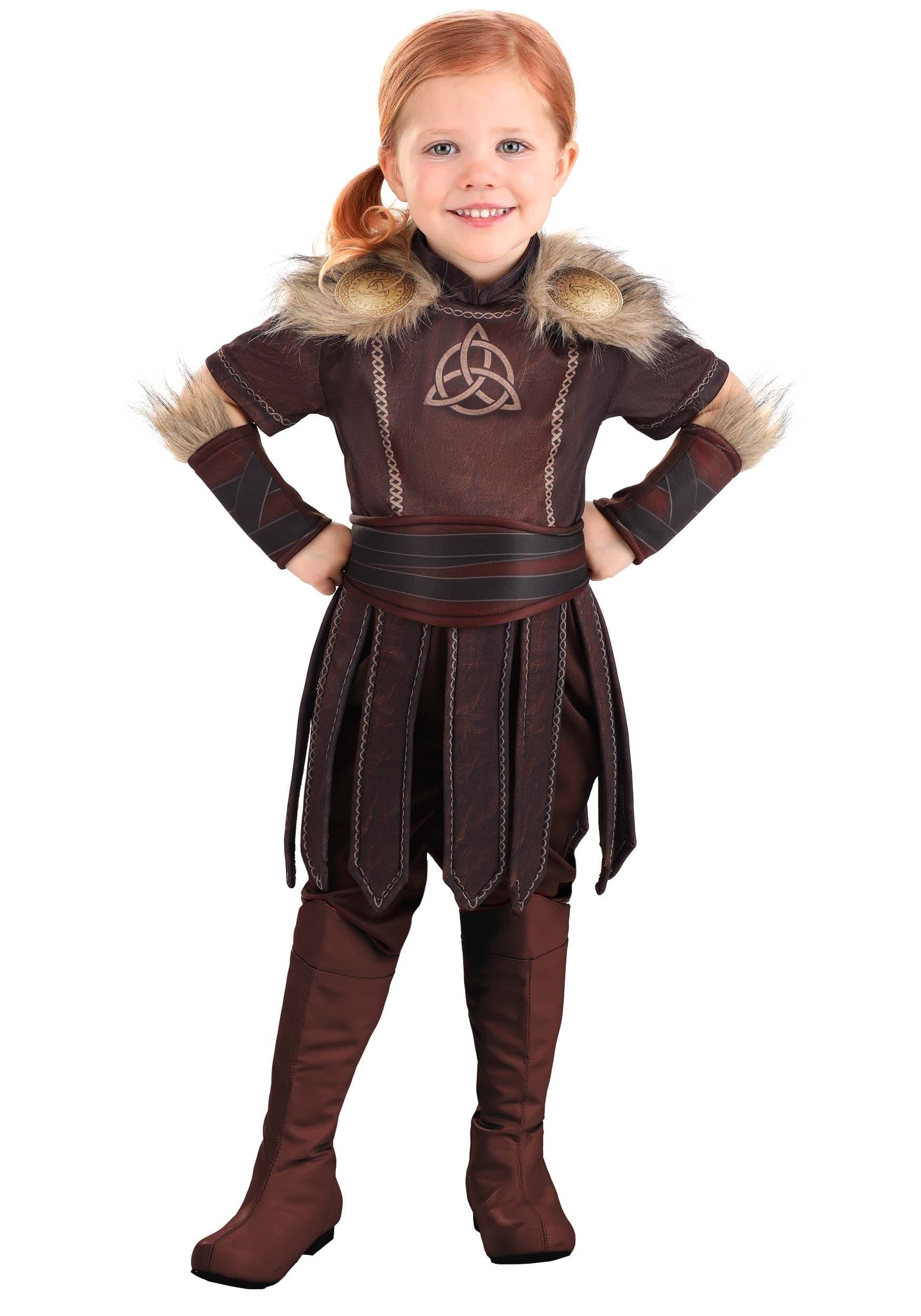 Toddler Girl's Victorious Viking Costume - Walmart.com