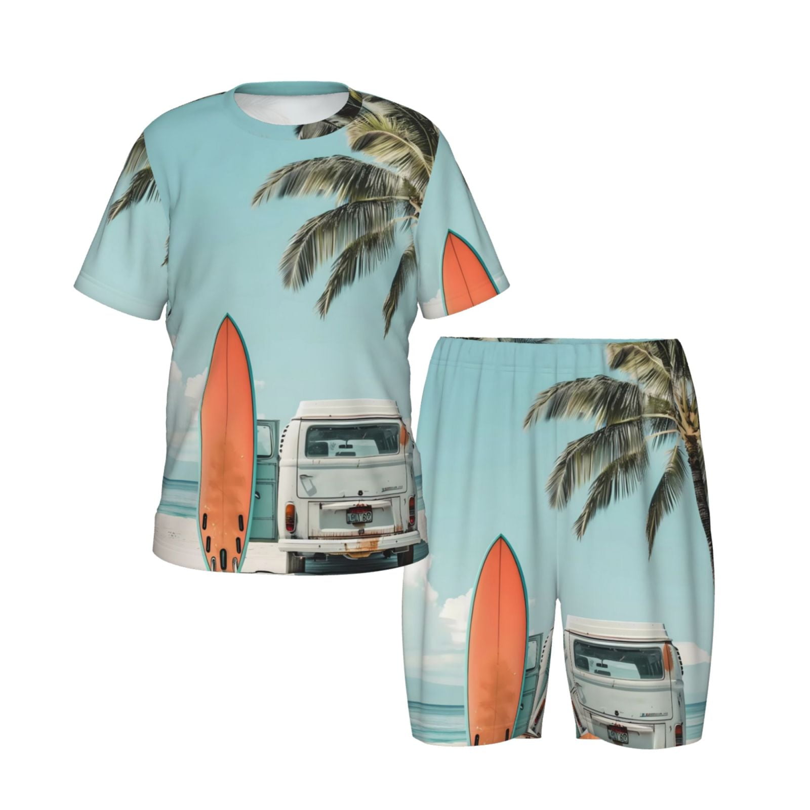 Toddler Girls Boys Pajamas Sets - Vintage Surf Van Beach Soft Comfy ...