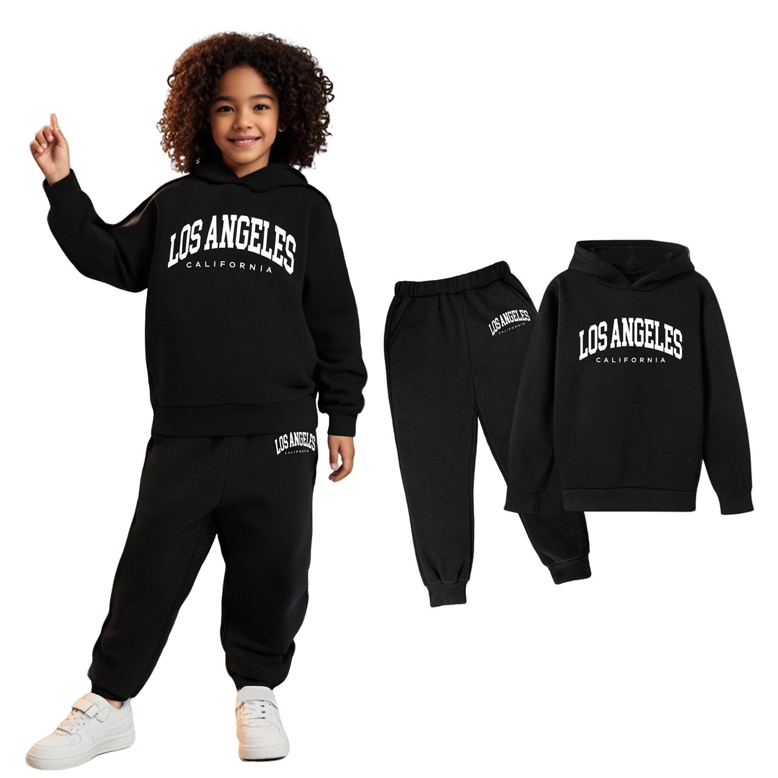 Toddler Girls Boys Sweatsuit Set 2 Piece Long Sleeve Letter Graphic ...