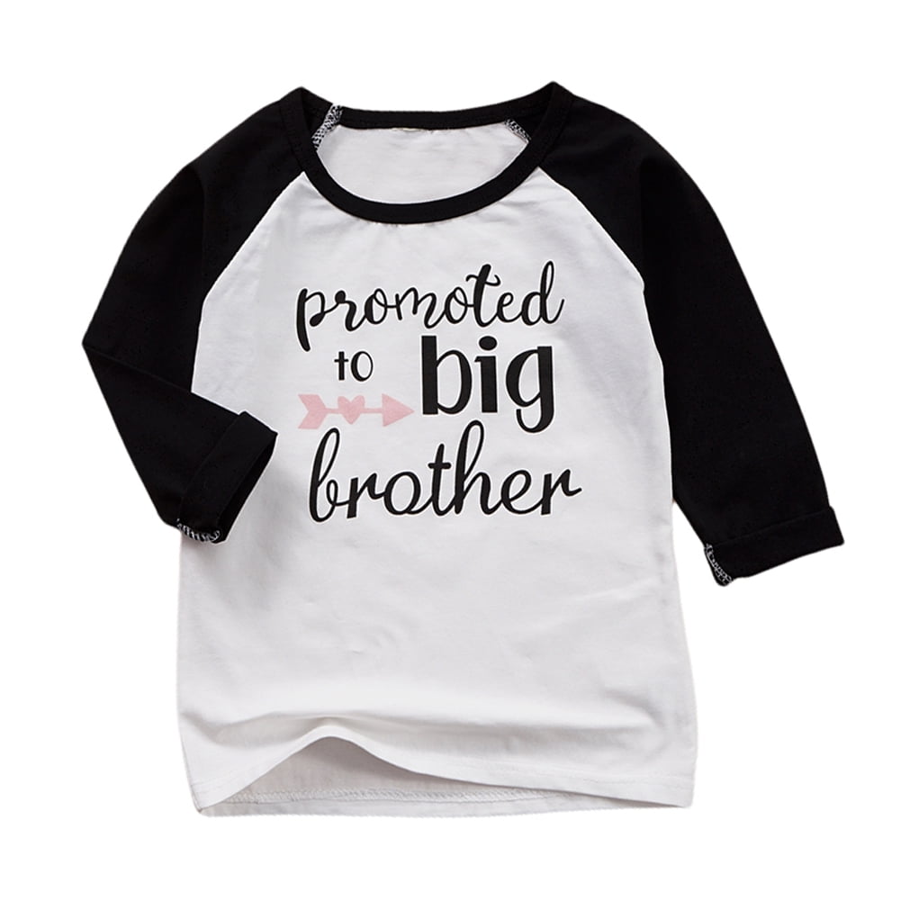 Toddler Girls Boys T-Shirt Promoted To Big Sister/Brother Letters Print ...