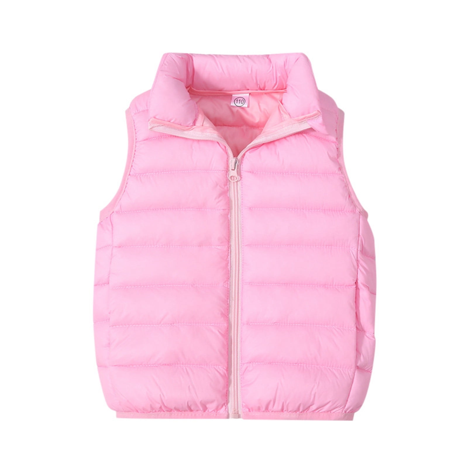 Toddler Girls Coat Unisex Vest Stand Up Collar Zip Up Sleeveless Jacket ...