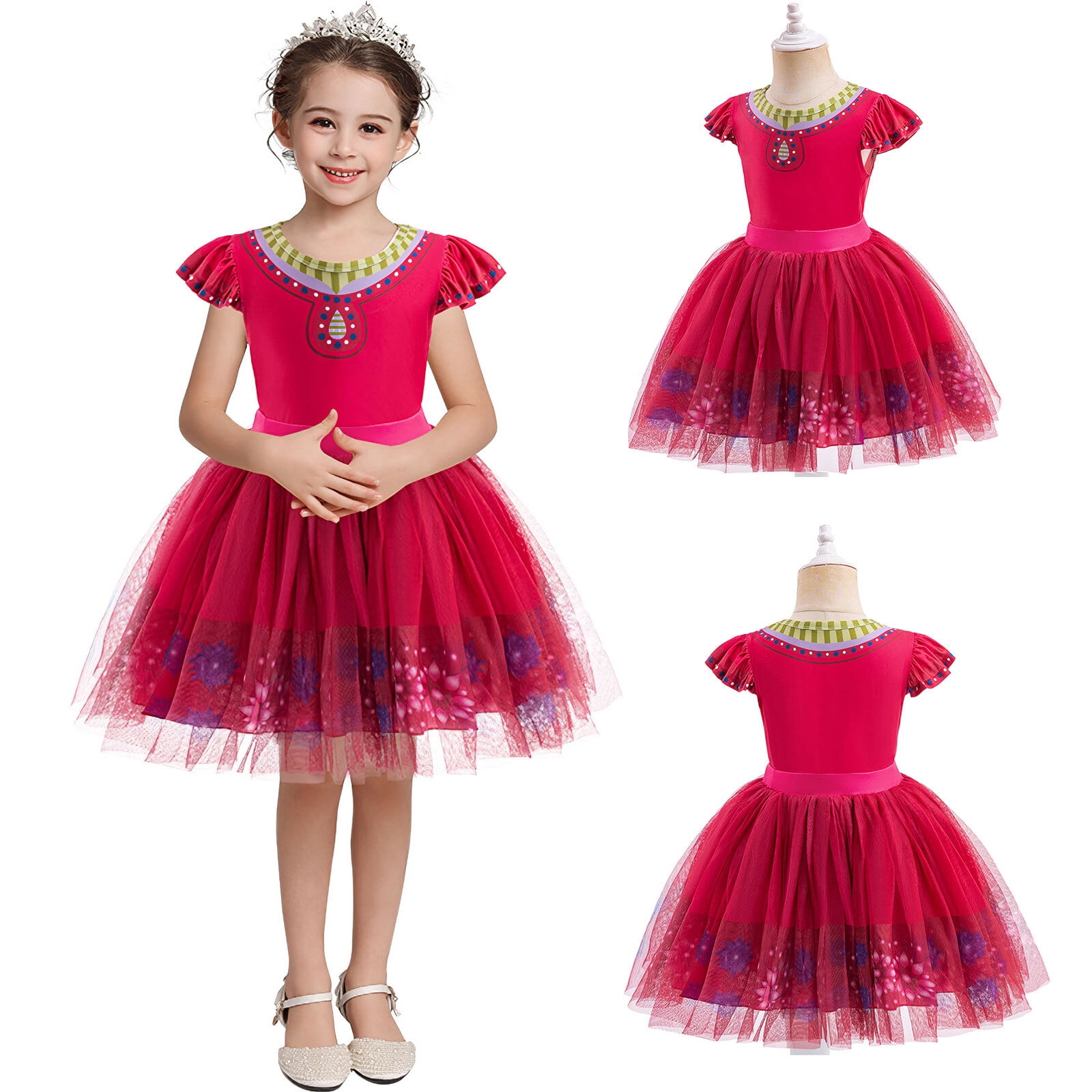 Toddler Girls Dahlia Costume Princess Tops Skirt Set Dress up Outfit ...