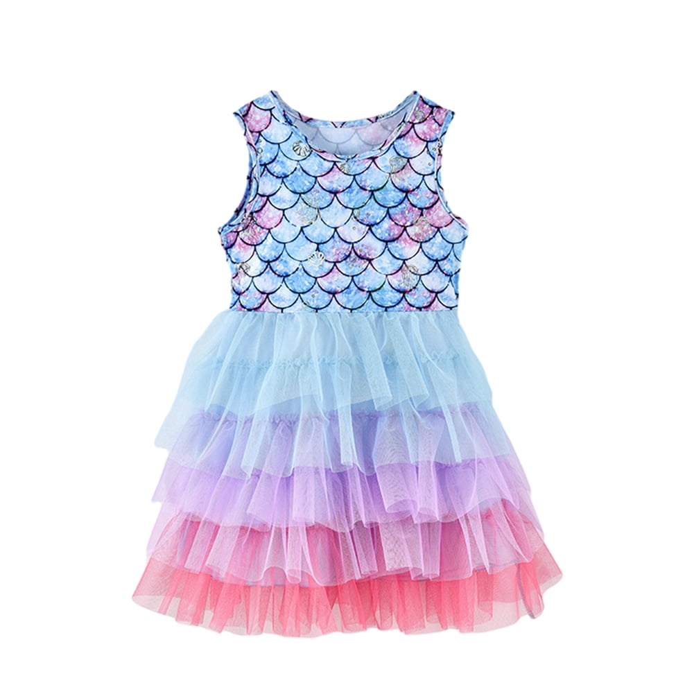 Toddler Girls Dresses for Summer Short Sleeve Kid Clothes Party Tutu ...