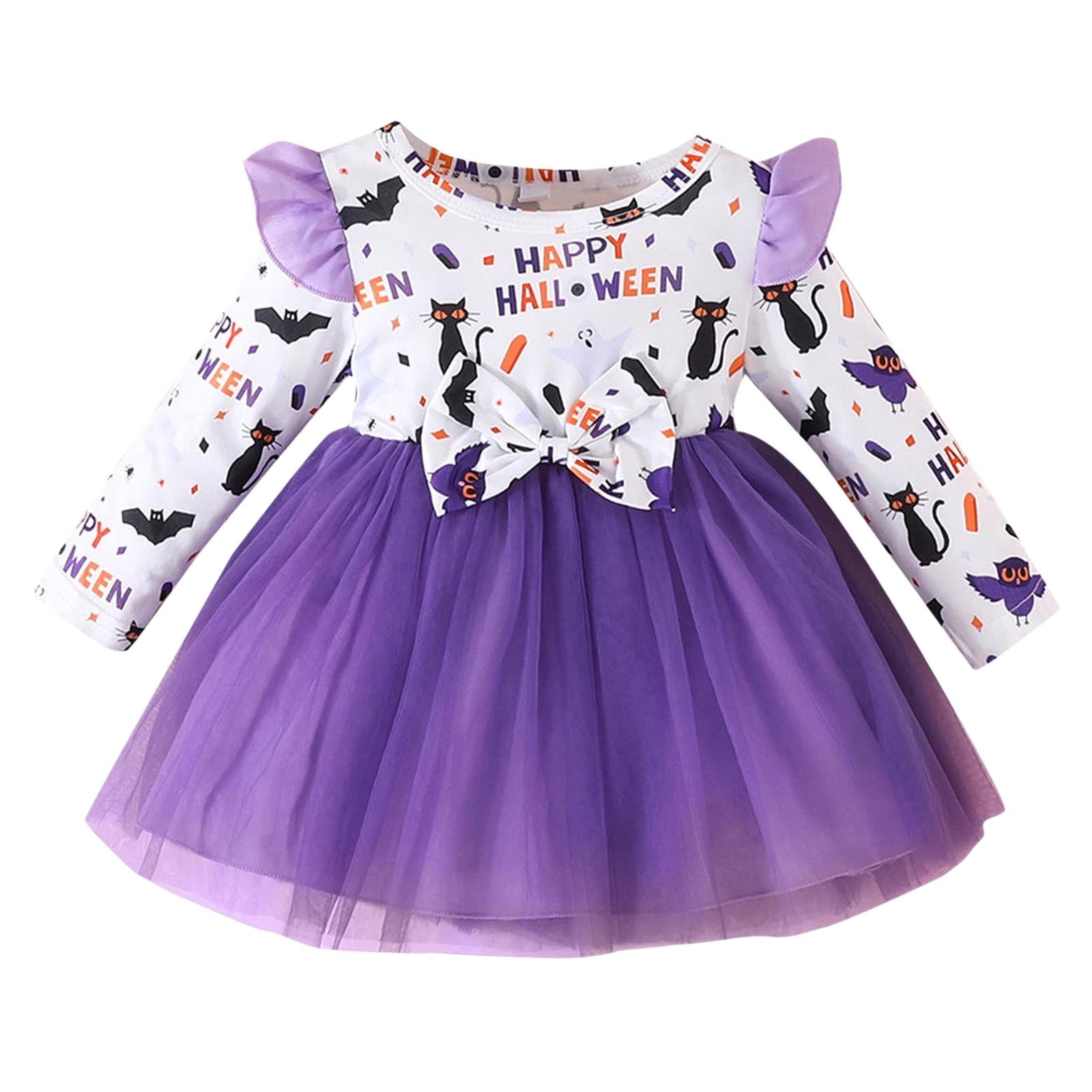 Toddler Girls Halloween Dress Tulle Princess Party Kids Dress Sequin ...