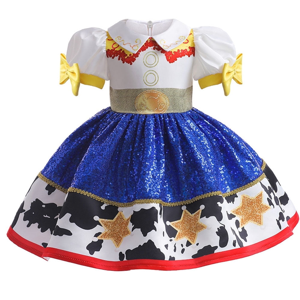 Toddler Girls Jessie Costume Princess Cowgirl Halloween Cosplay Dress ...