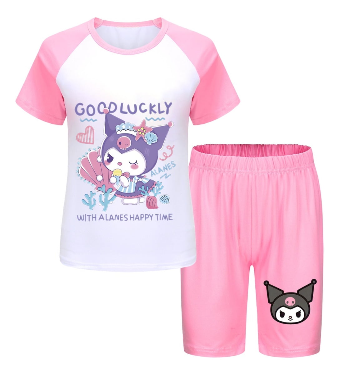 Toddler Girls Kuromi Mermaid Pajama Set – Cute Cartoon Sleepwear with ...