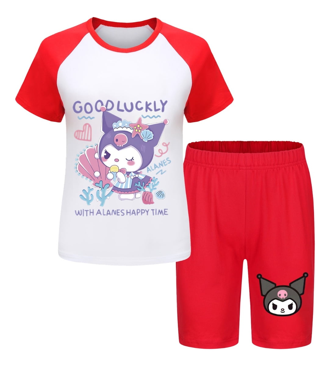 Toddler Girls Kuromi Mermaid Pajama Set – Cute Cartoon Sleepwear with ...