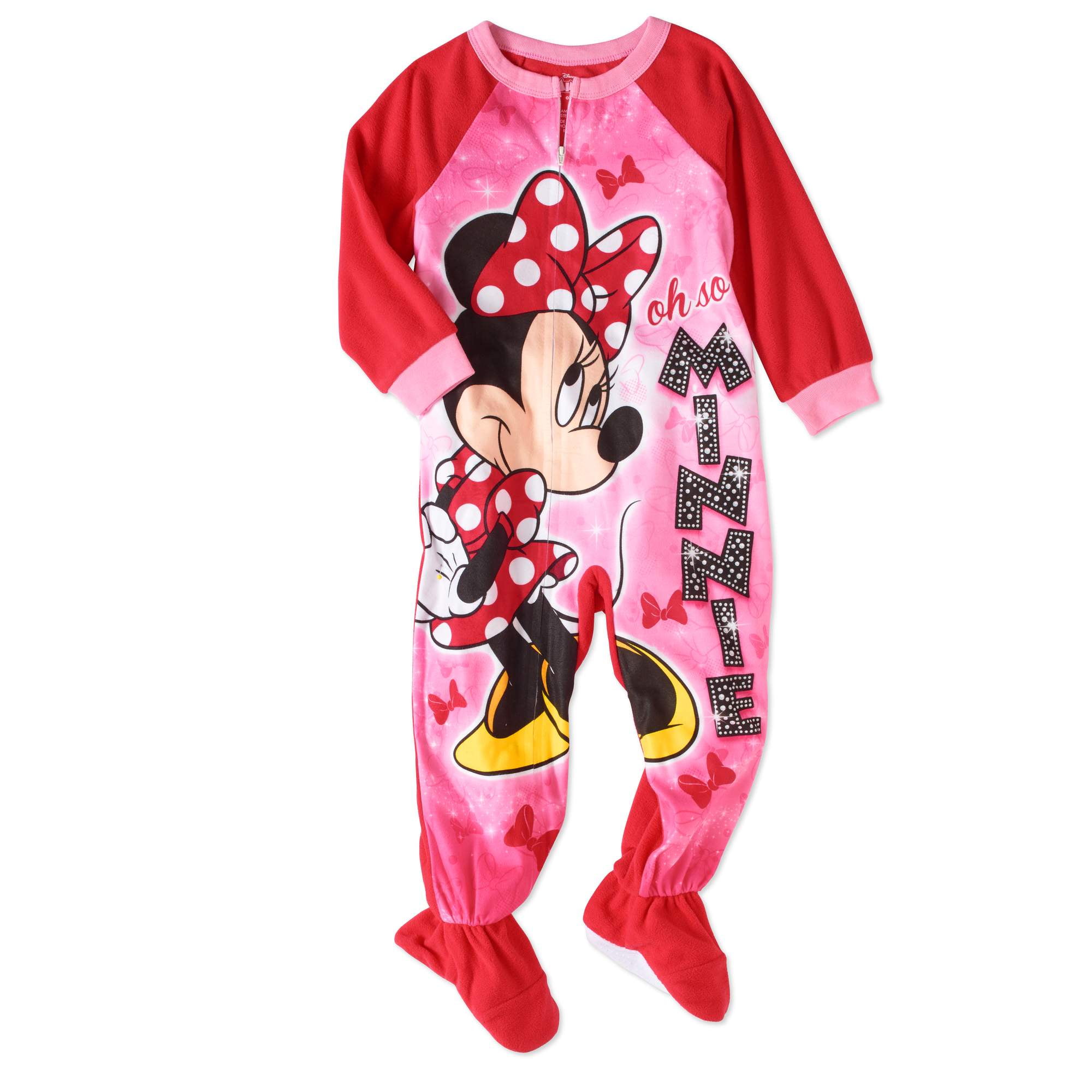 Toddler Girls' Micro Fleece Footed Pajama - Walmart.com