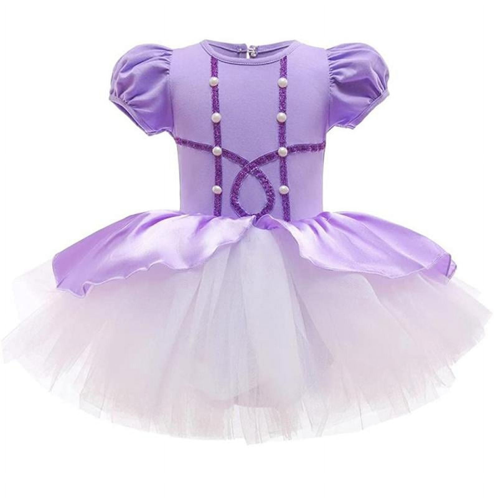 Toddler Girls' Princess Ballet Tutu Dress Sofia Dress Up Fancy Dance ...