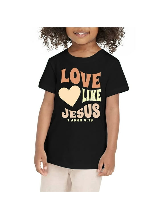 AUNVITO 2025 Trendy Shirts For Kids Short Sleeve Graphic T-Shirt Round ...