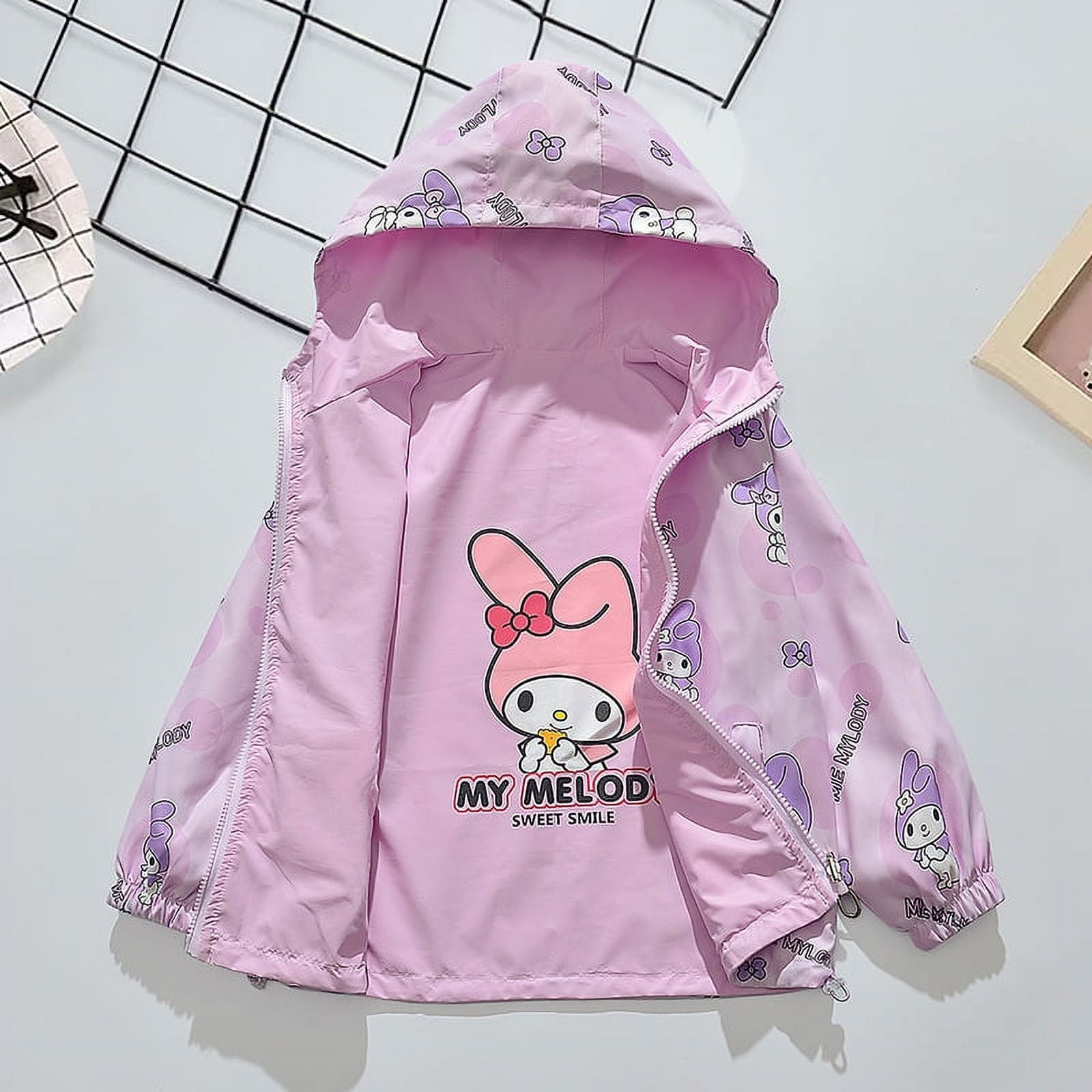Toddler Girls Waterproof Hooded Jacket, lightweight Reversible Outwear ...