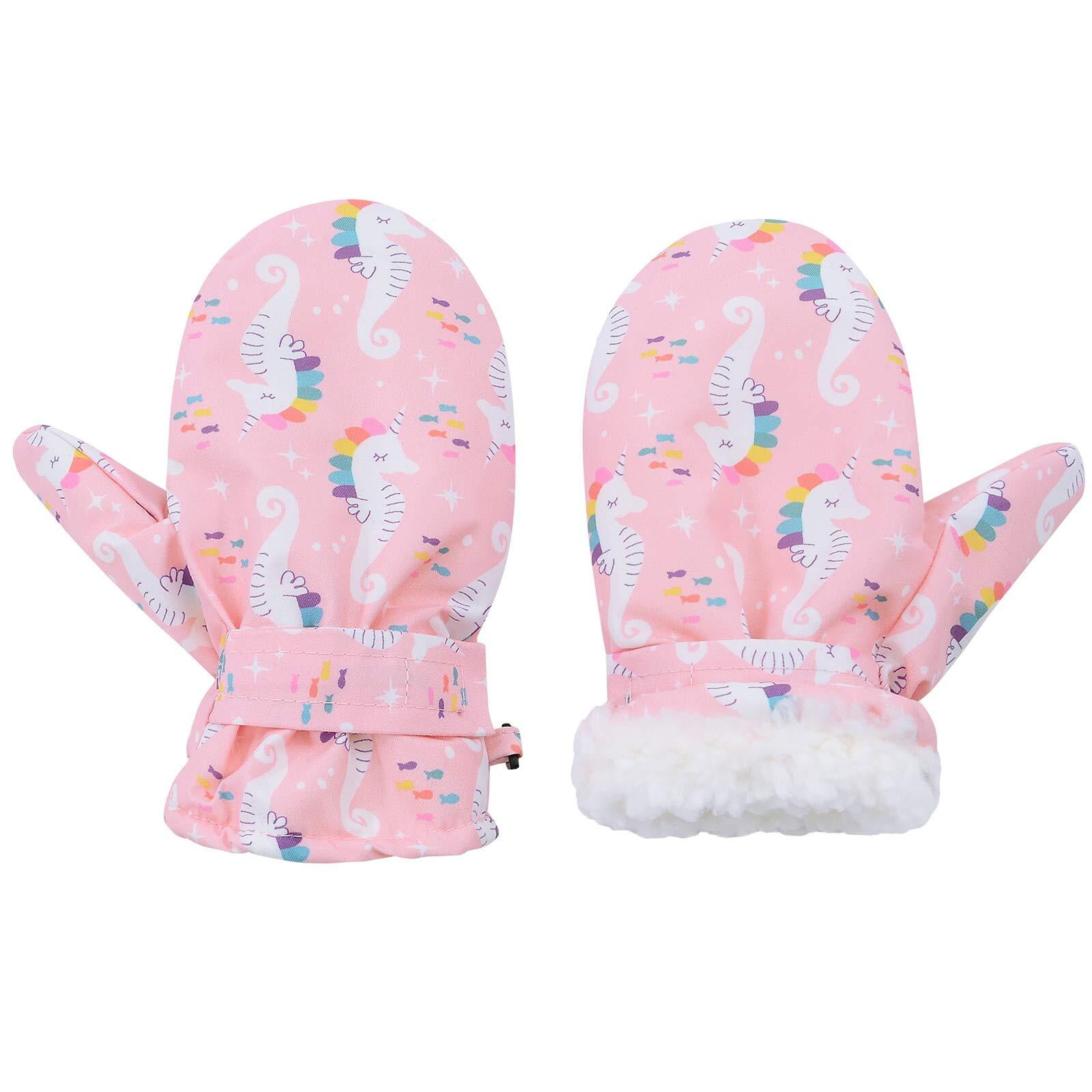 Toddler Gloves Waterproof Winter Infant Snow Mittens Lined Fleece Child ...