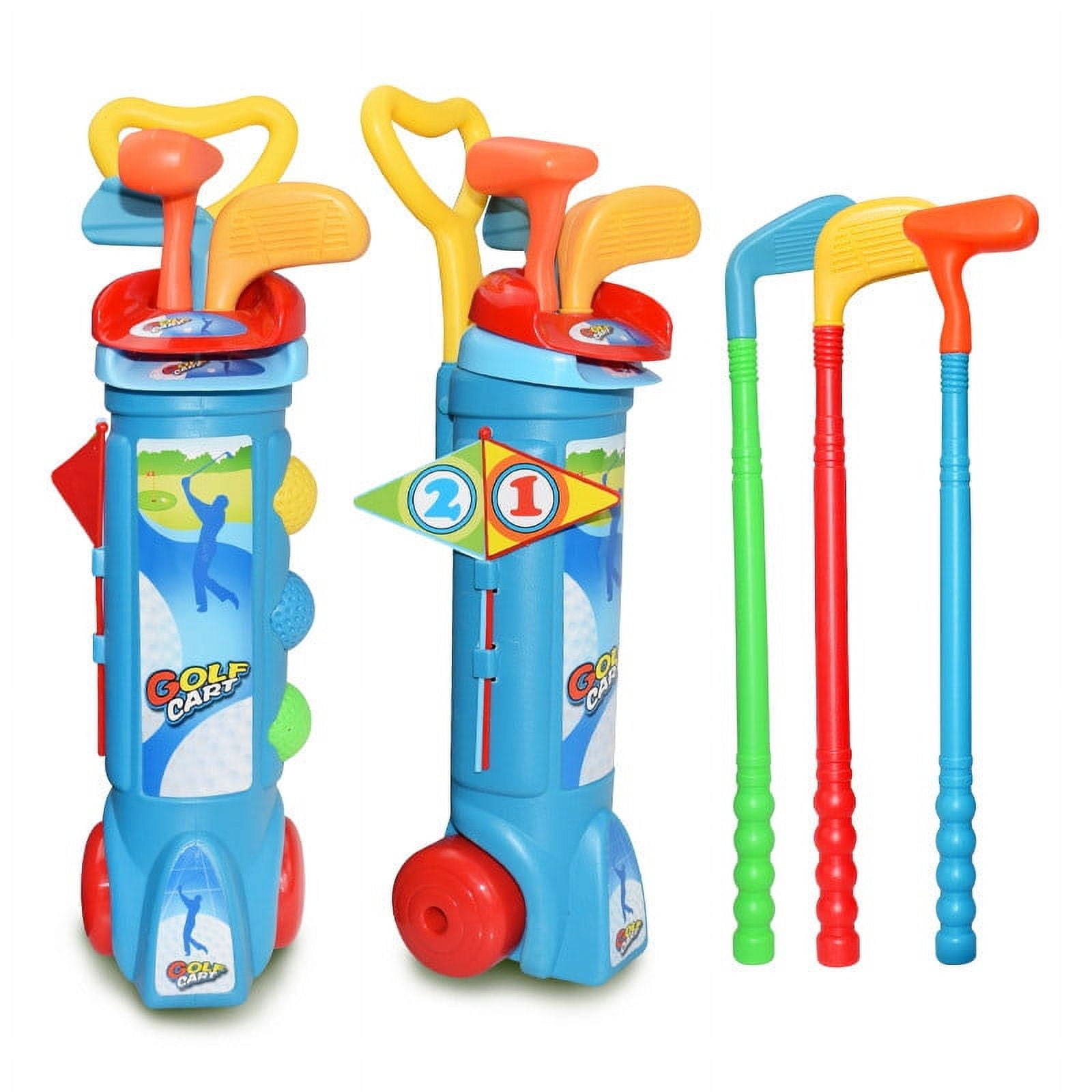 Toddler Golf Set for 3 4 5 Years Old, Plastic Kids Golf Clubs, Outdoor ...