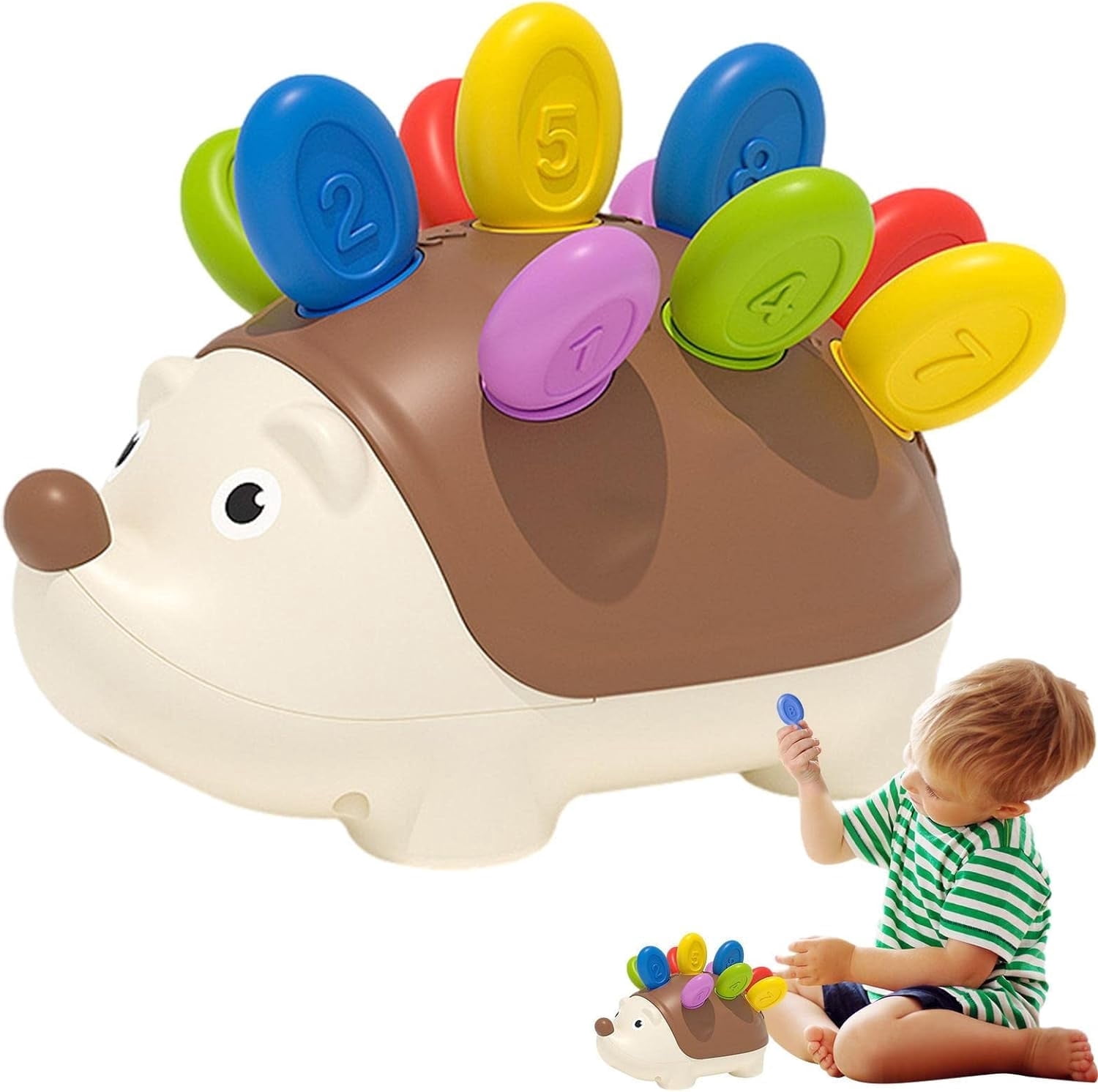 YiLin Toddler Montessori Fine Motor Sensory Hedgehog Toy, Educational ...