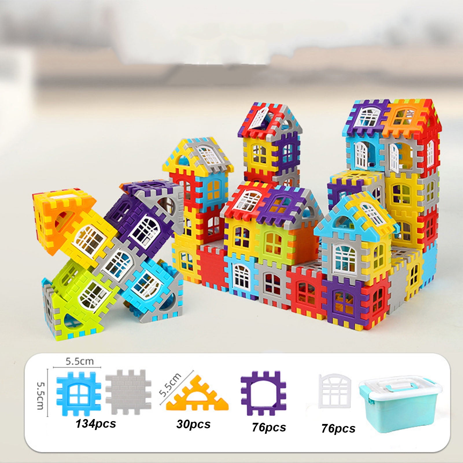 Toddler House Building Block Toy 3D Big Blocks Building Sets ...