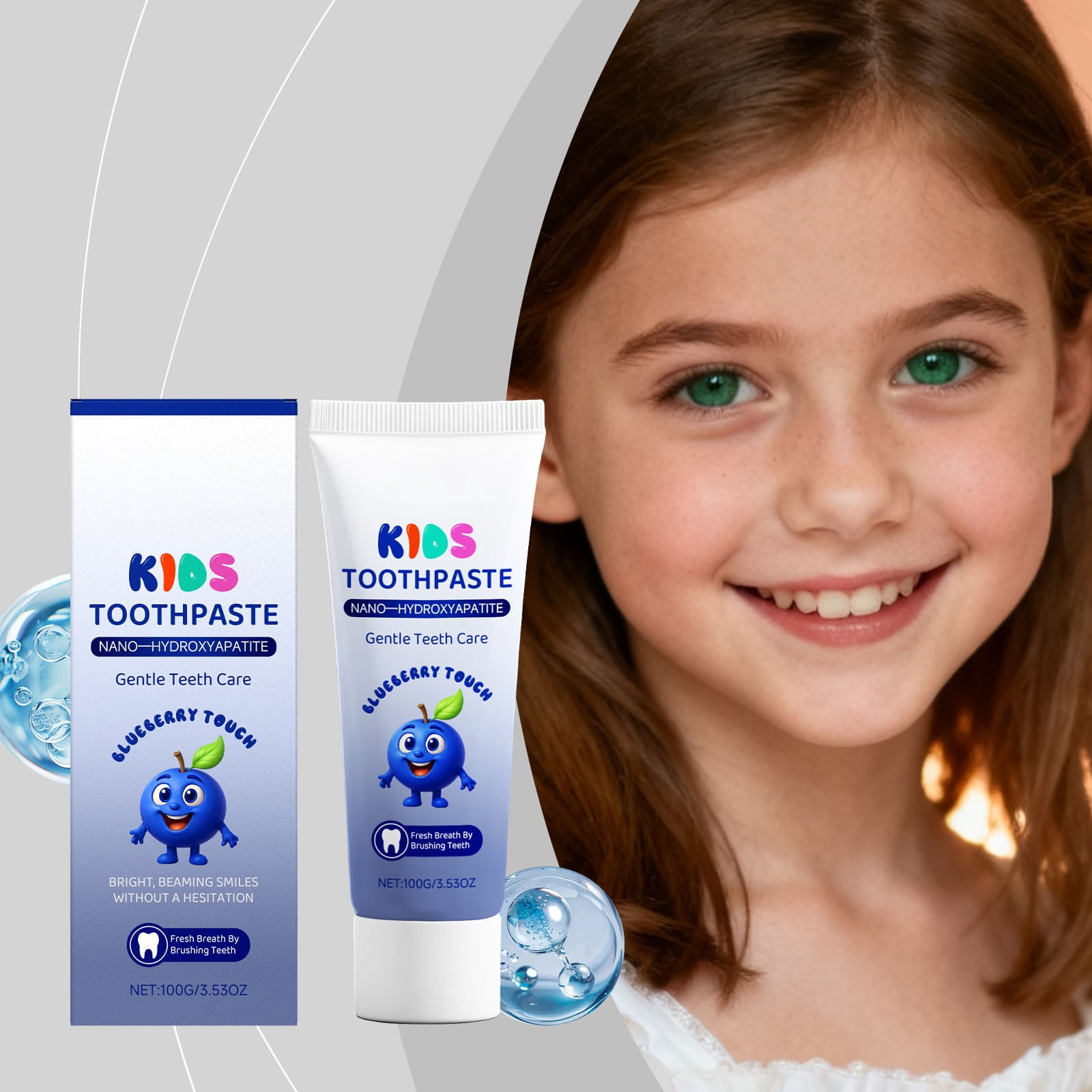 Toddler Hydroxyapatite Toothpaste with Vitamins and Xylitol, Fluoride ...