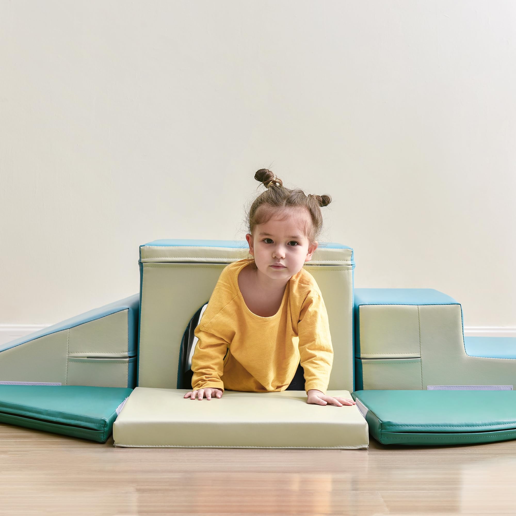 Toddler Indoor Climb and Crawl Activity Playset, 9 Piece Soft Foam ...