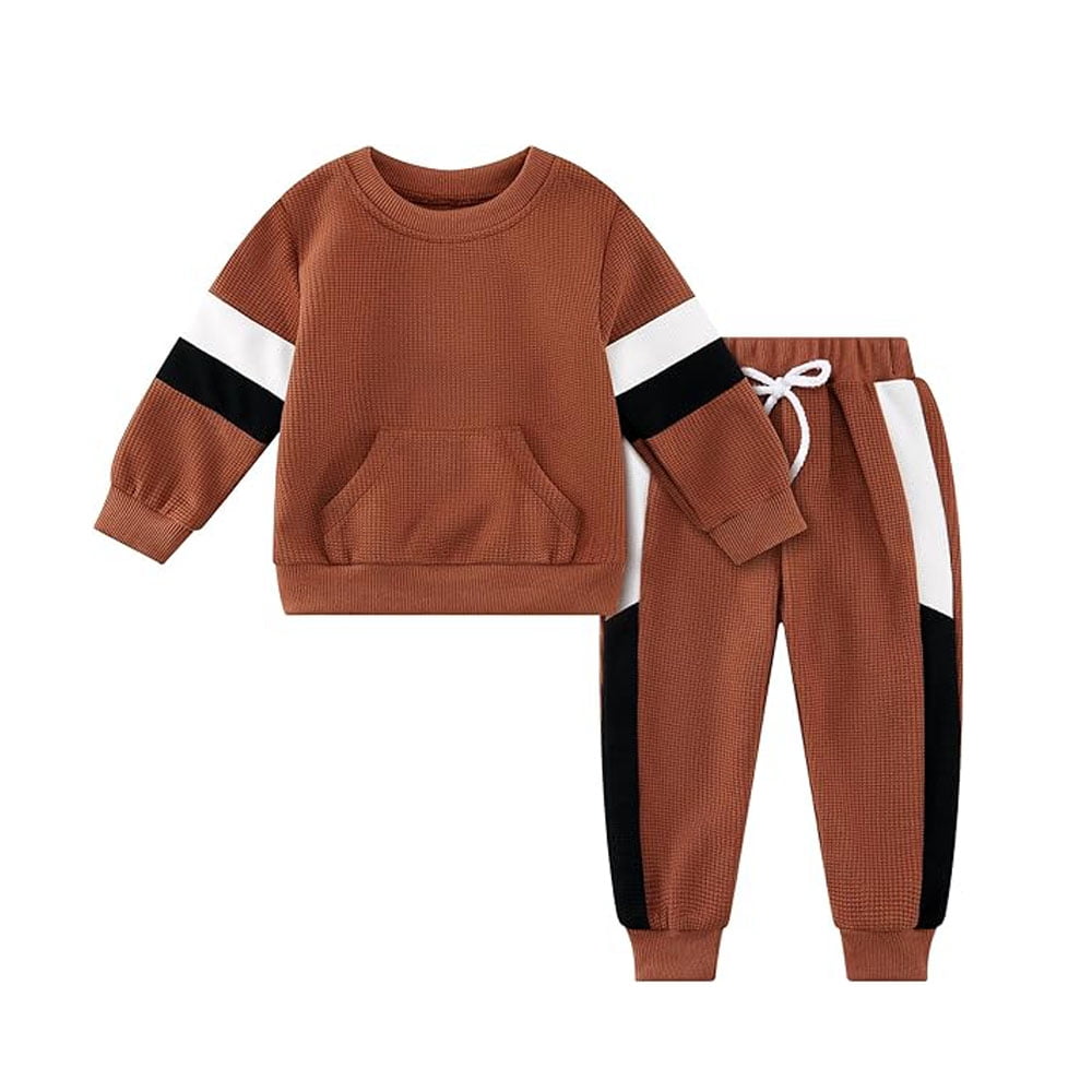 Toddler Infant Boys Clothes Crewneck Sweatshirt Tops Stripe Pants ...