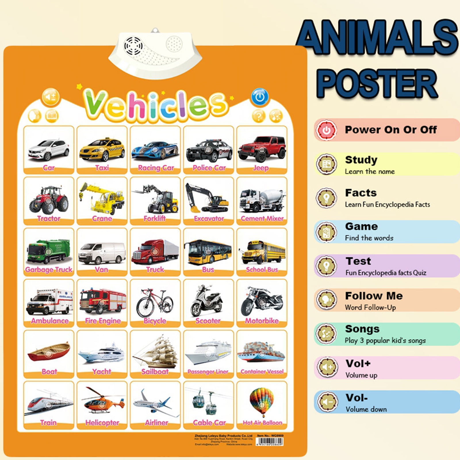 Toddler Interactive Toys, Interactive Electronic Poster, Electronic ...