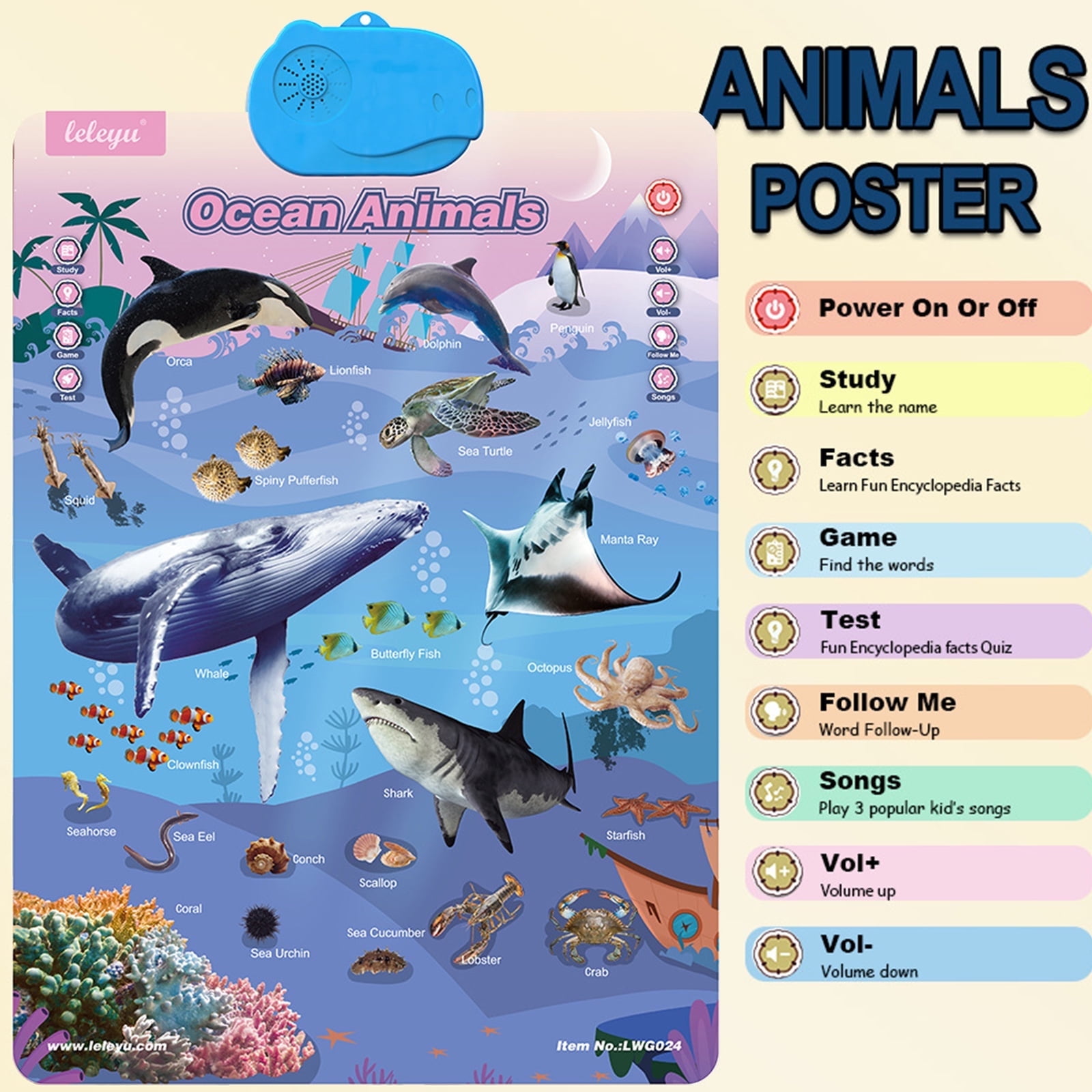 Toddler Interactive Toys, Interactive Electronic Poster for Kids ...