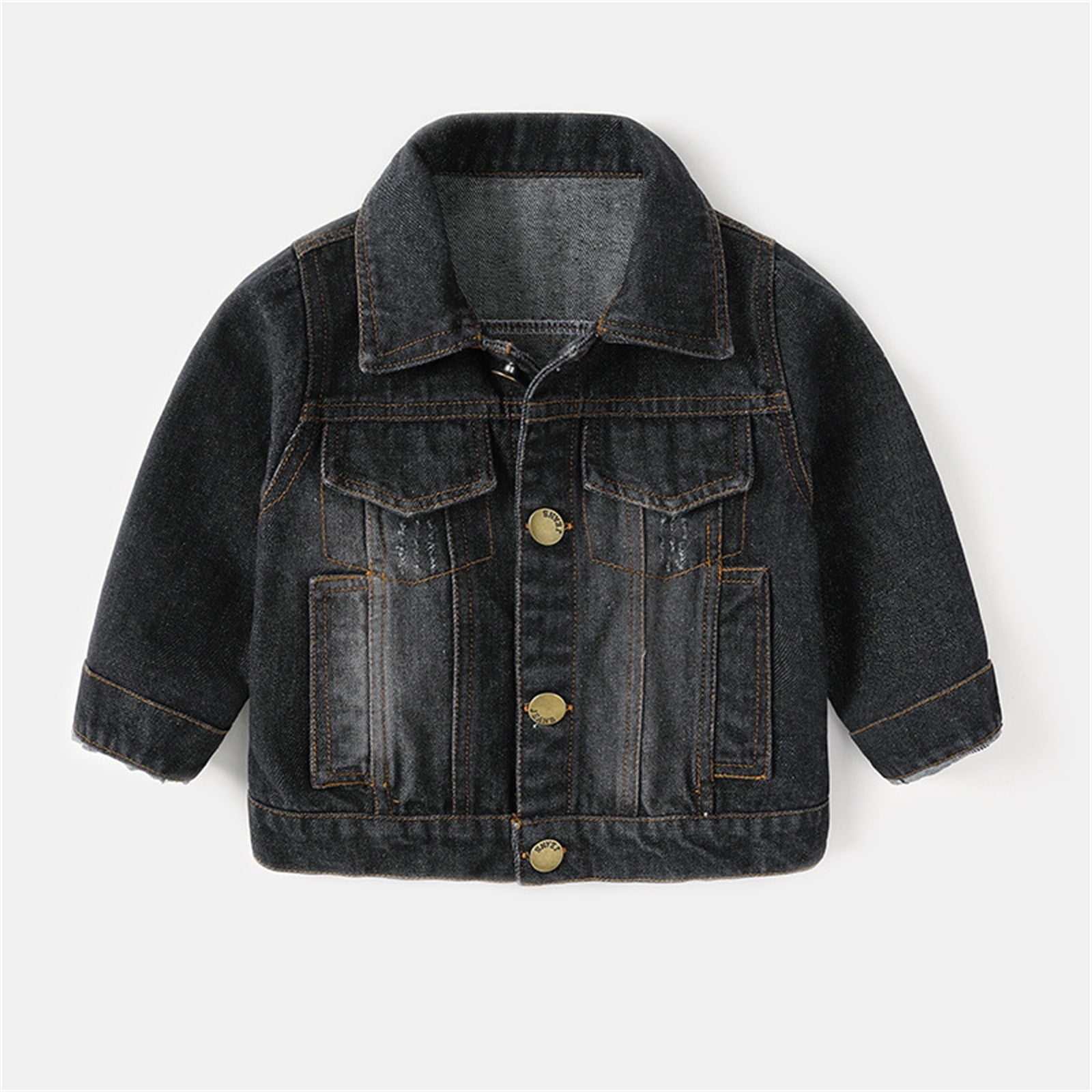 Toddler Jacket Long Sleeve Jean Jacket Button Down Jacket Coat Little ...