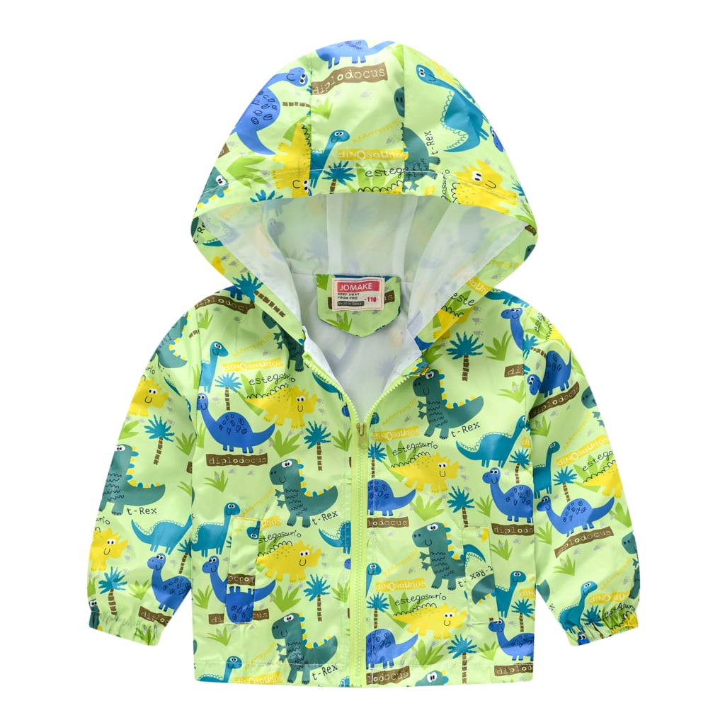 Diliba Lightweight Children's Hooded Windbreaker Jacket, Cartoon Print ...