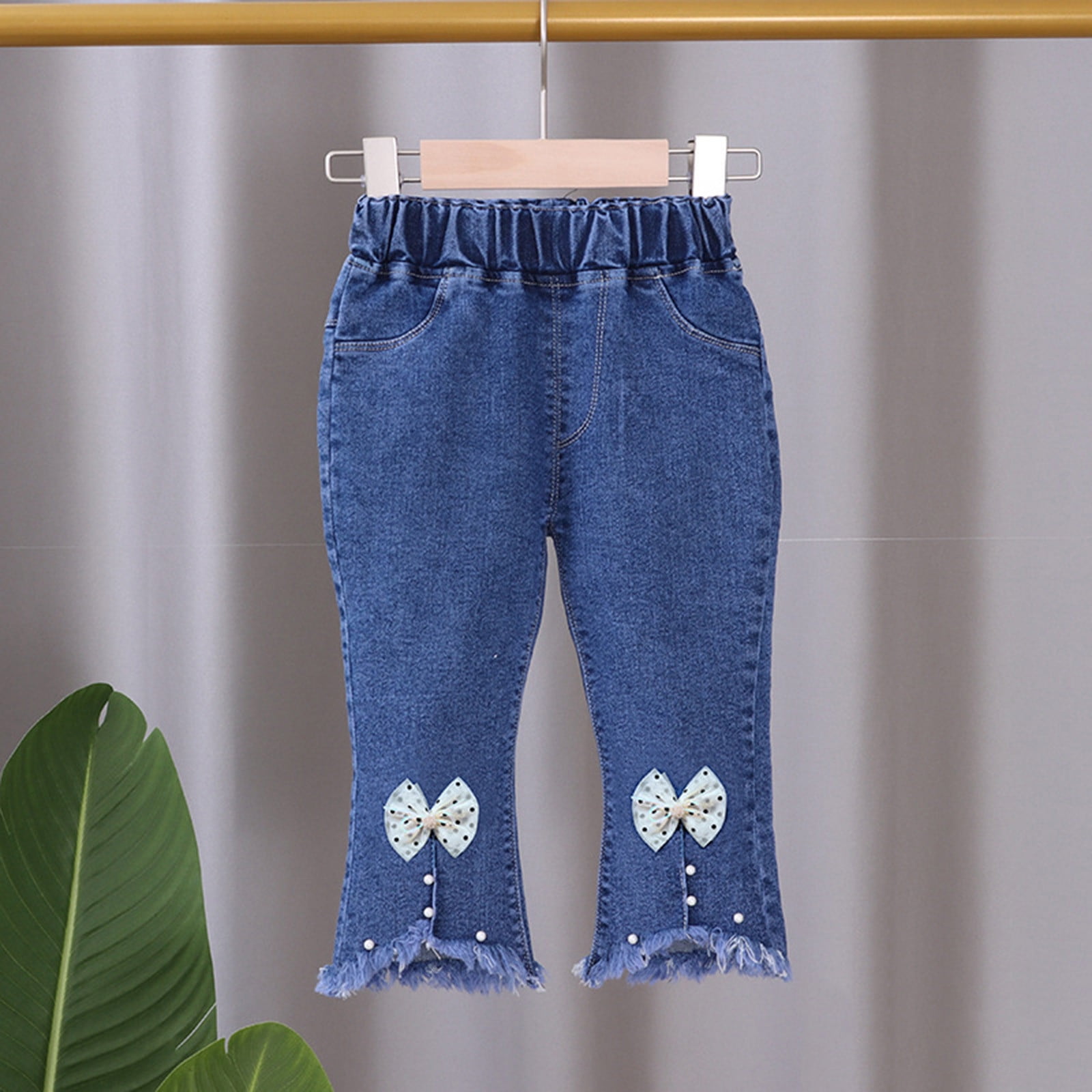 Toddler Jeans Girls Embroidered Jeans Girls Bell Bottom Jeans with ...