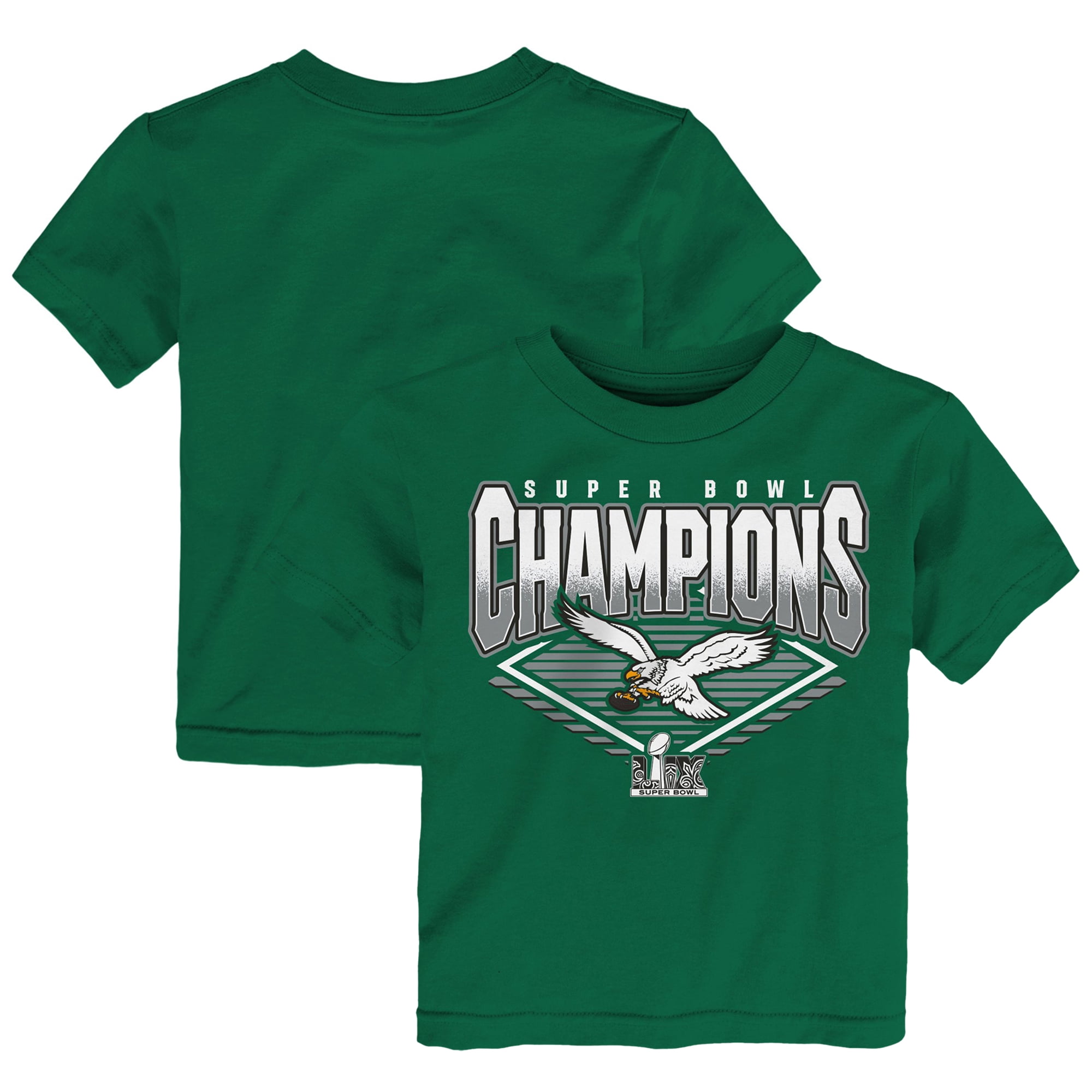 Toddler Kelly Green Philadelphia Eagles Super Bowl LIX Champions Retro ...