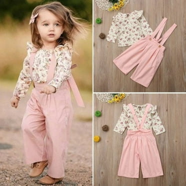 6M-5Y Toddler Baby Kid Girls Flower Clothing Set Autumn Long Sleeve ...