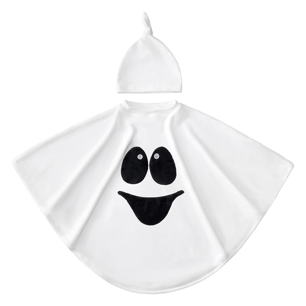 Toddler Kid Baby Girls Boys Halloween Costumes Ghost Cloak Halloween Cape Cosplay with Hat ...