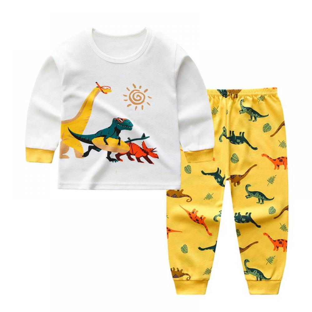 Toddler Kids Baby Boy Cartoon Homewear Sleepwear Nightwear Pajamas Set ...